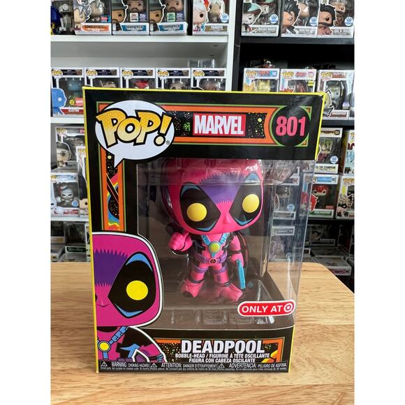 Marvel | Toys | Exclusive Blacklight Deadpool Funko Pop Bobblehead 8 ...